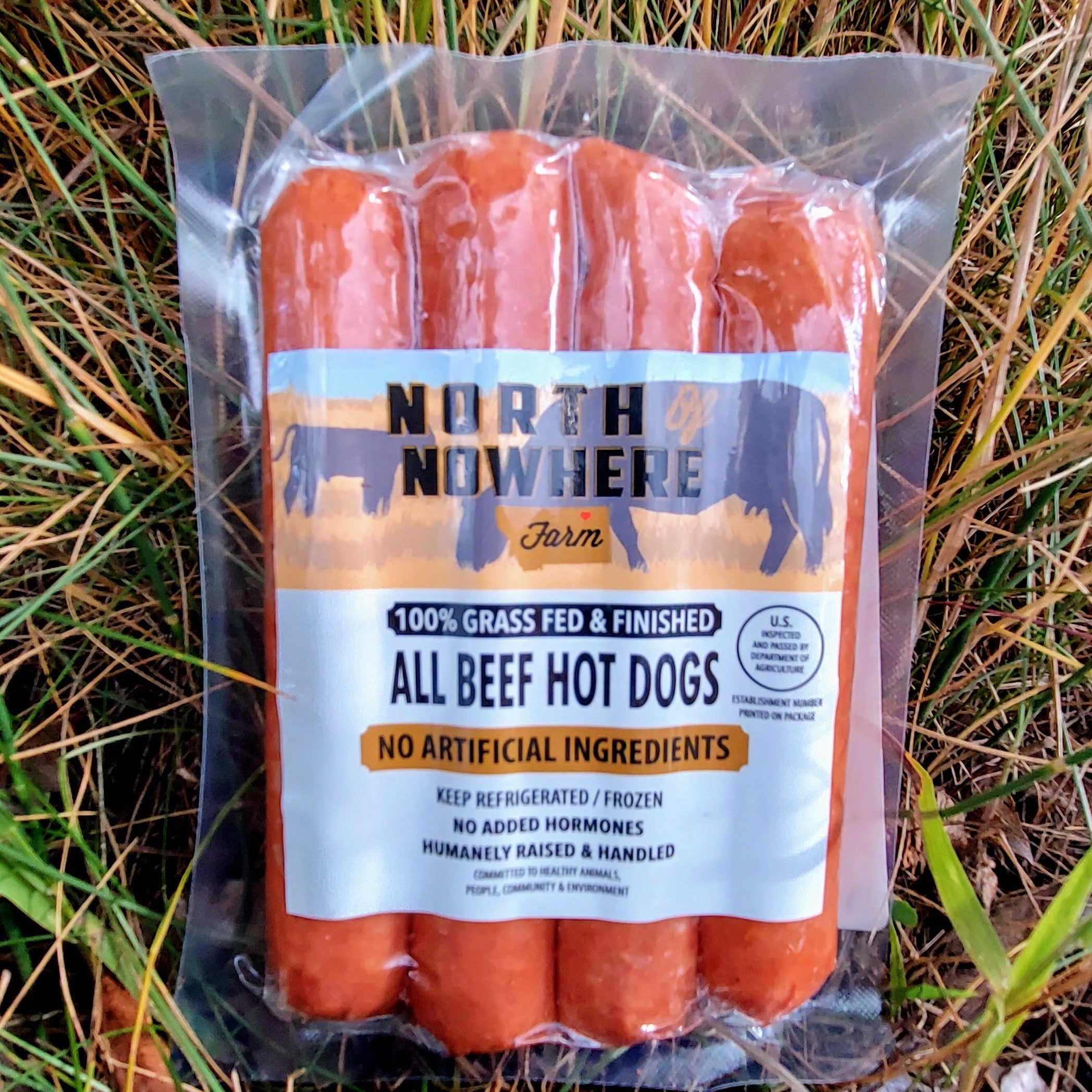 4-Pack All-Beef Uncured Hot Dogs (pick-up only) – North of Nowhere Farm